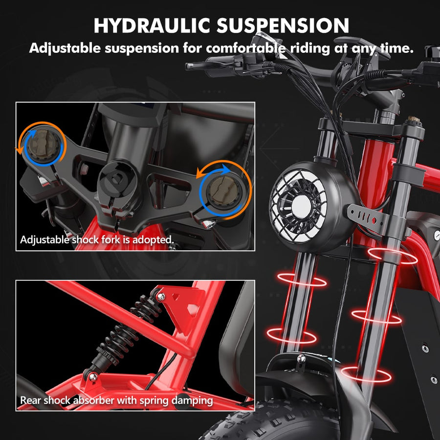 Hidoes B6 1200W Fat Tire E Bike – Long Range & Comfort