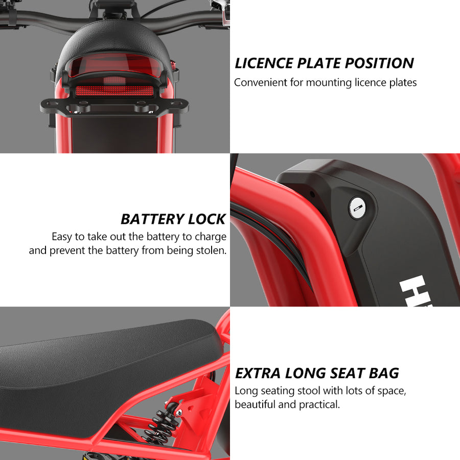 Hidoes B6 1200W Fat Tire E Bike – Long Range & Comfort