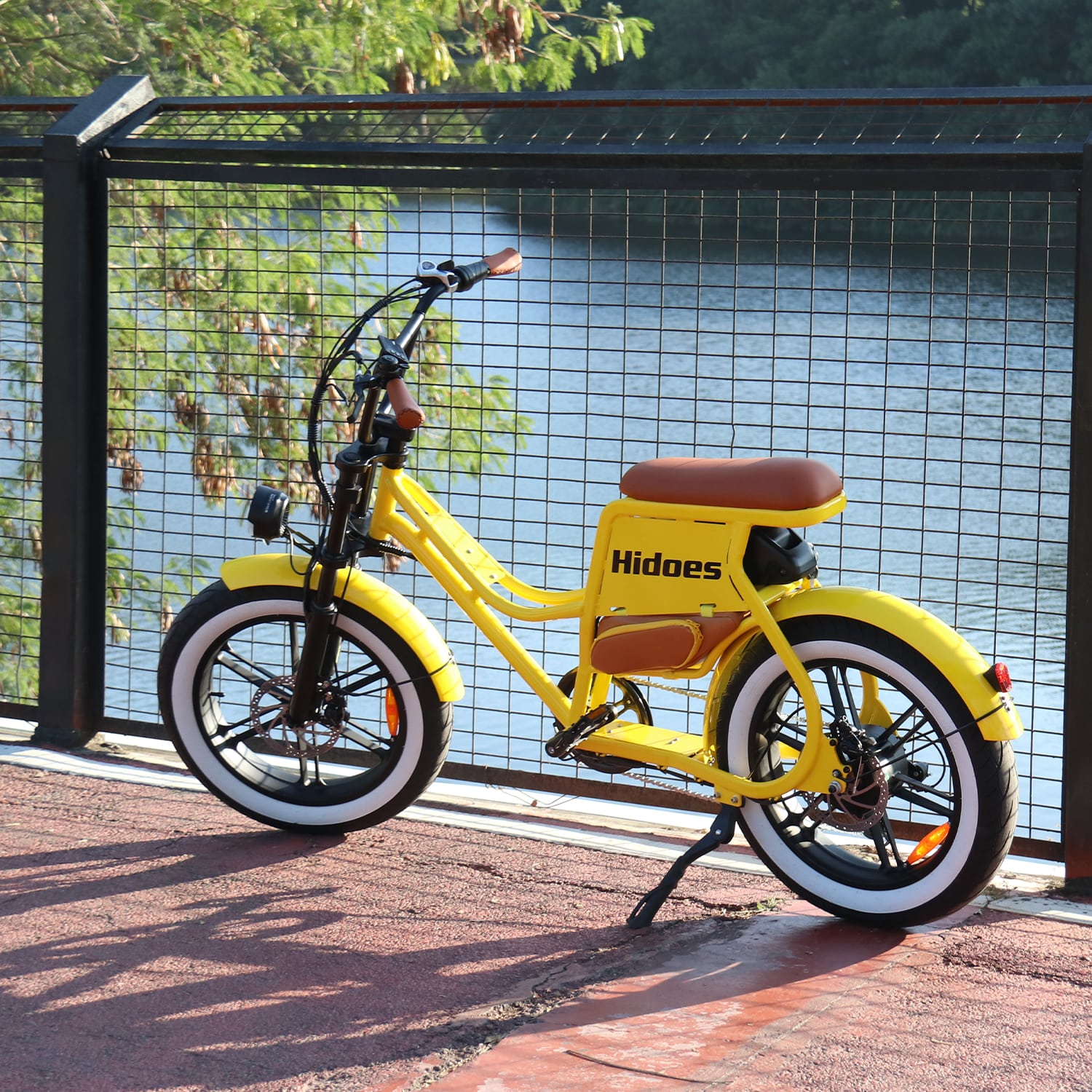 Hidoes C8 Fat Tire Electric Bike | Yellow Electric Bike for Woman | iENYRID Bikes