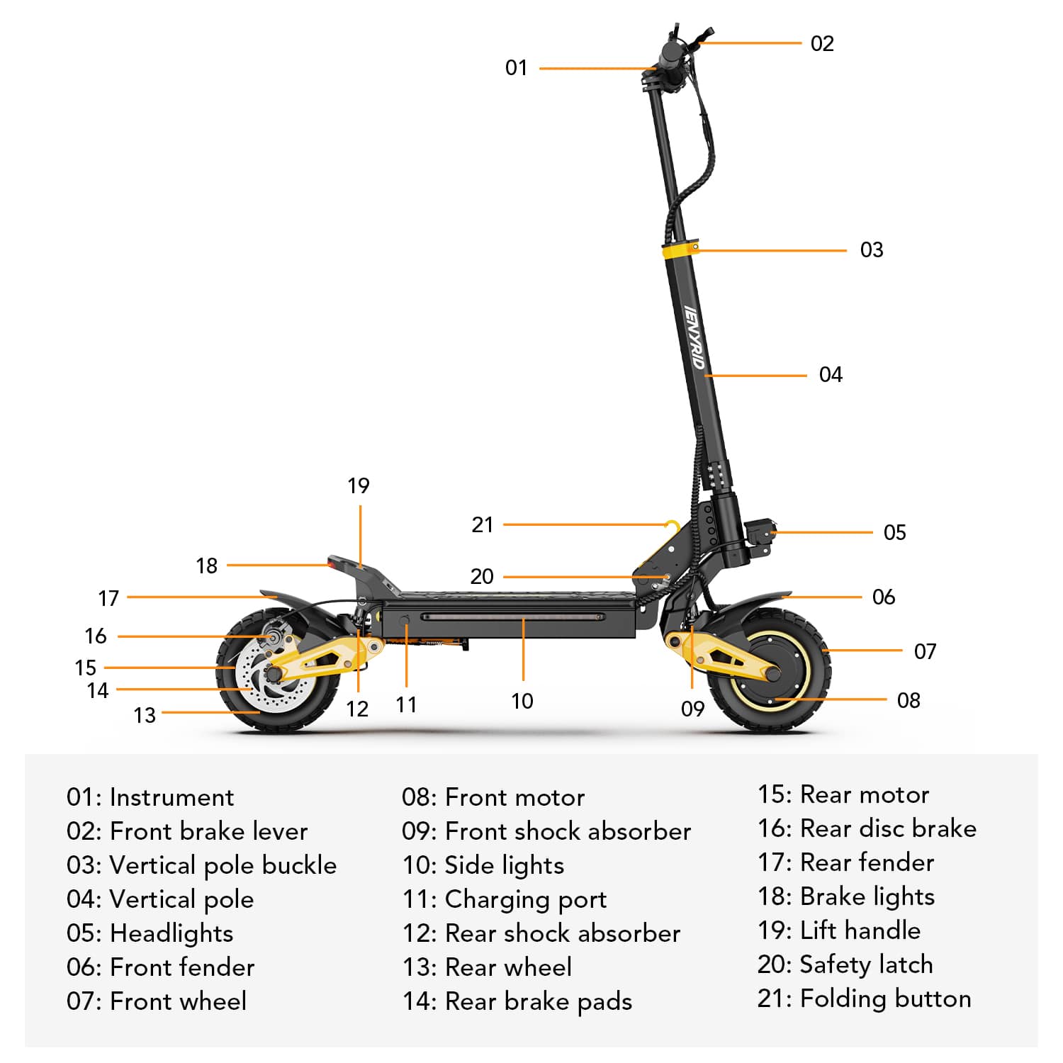 iENYRID ES1 2400W Electric Scooter | Dual Motor Electric Scooter | iENYRID Scooters
